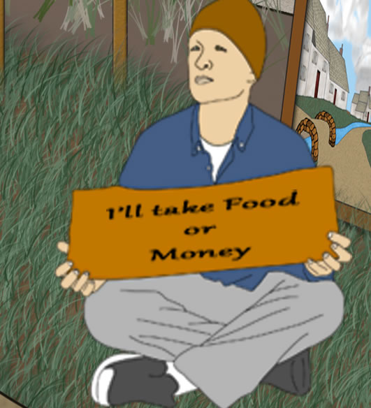 This idiom means if you ask for a favor, or, if you ask for charity ...