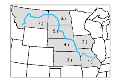 Missouri River States Label-me Map