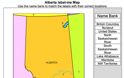 Alberta Label-me Map