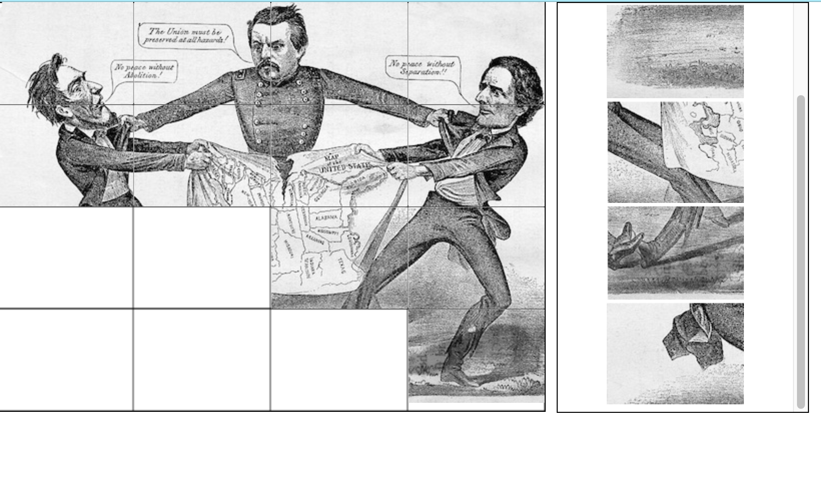 A Political Cartoon of Reconstruction - Online Jigsaw Puzzle