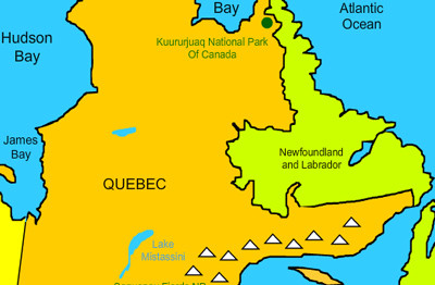 Quebec Interactive Map and Interesting Facts