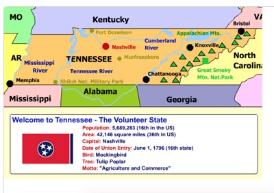 Tennessee Interactive Map