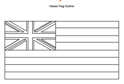 Hawaii State Flag Outline