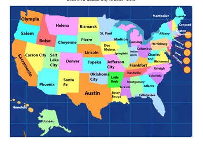 United States Capitals Trivia Worksheet