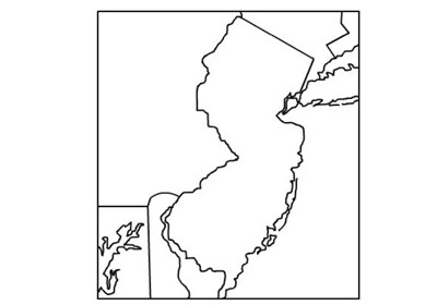 New Jersey Outline Map