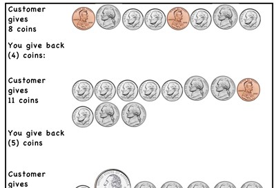 Working with Quarters, Dimes, Nickels, and Pennies - Printable