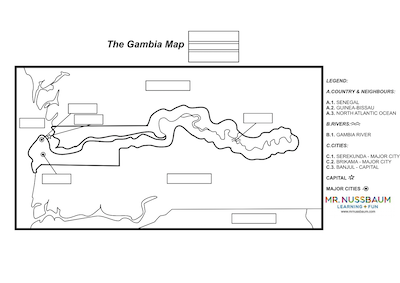 The Gambia Label-me Map Answer Sheet