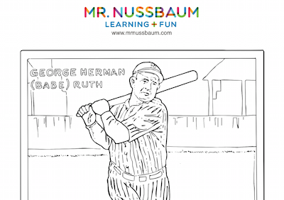 Babe Ruth Baseball Card Drawing