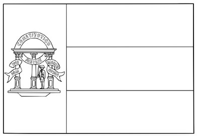 Georgia State Outline Flag