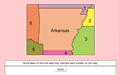 Arkansas Label-me Map - Online