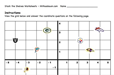 NFL Logos Coordinate Plane