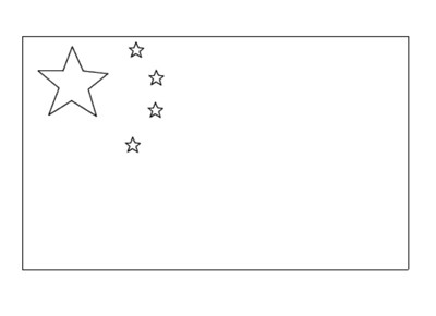 China Outline Flag