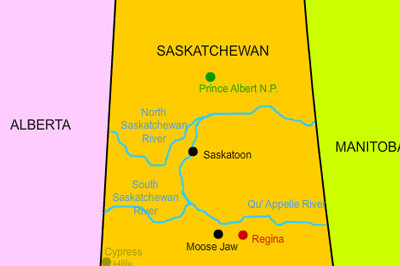 Saskatchewan Interactive Map and Interesting Facts