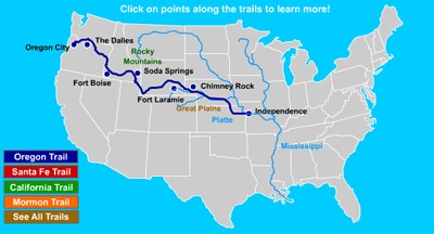 Oregon Trail Interactive Map