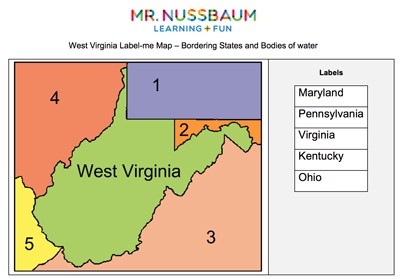 West Virginia Label-me Quiz