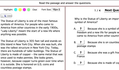 Unicorns Reading Comprehension - Online
