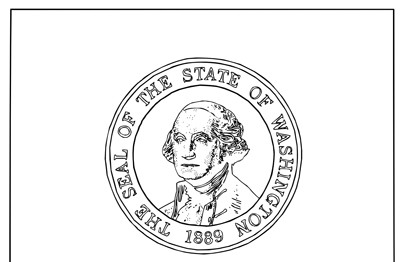 Washington State Flag Outline