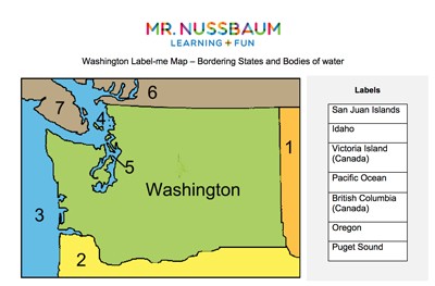 Washington State Label-me Quiz