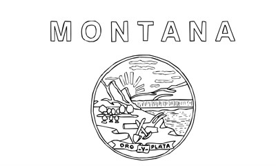 Montana Flag Outline
