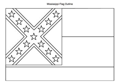 Mississippi State Flag Outline