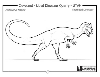 Allosaurus Coloring Page