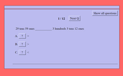 Comparing Numbers Based on Place Values Using Signs of Inequality - Online