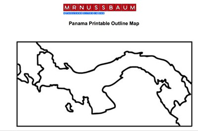 Panama Outline Map