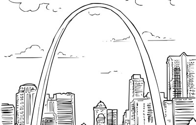 Gateway Arch Coloring Page