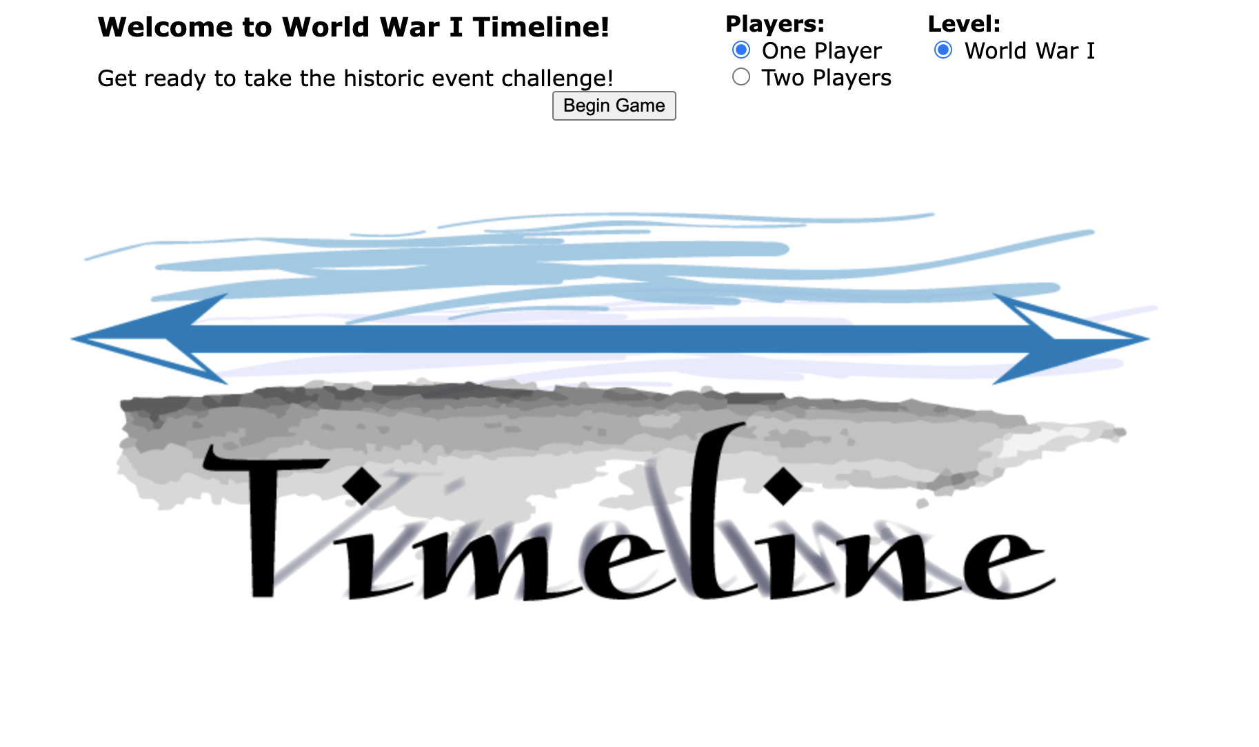 World War I - Timeline Game!
