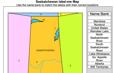 Saskatchewan Label-me Map