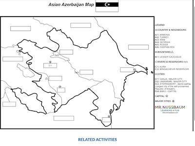 Azerbaijan Label-me Map Answer Sheet
