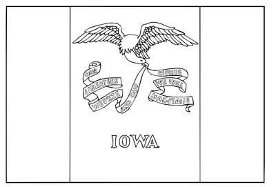 Iowa State Flag Outline