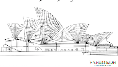 Sydney Opera House - World Landmarks Coloring