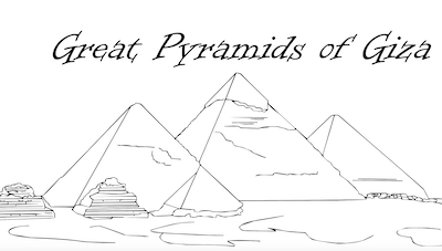 Great Pyramids of Giza - World Landmarks Coloring