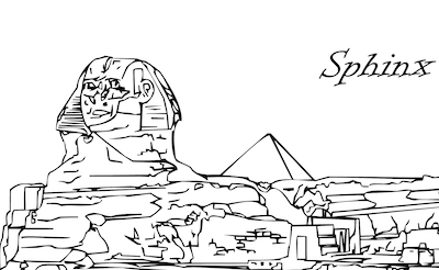 Great Sphinx of Giza - World Landmarks Coloring